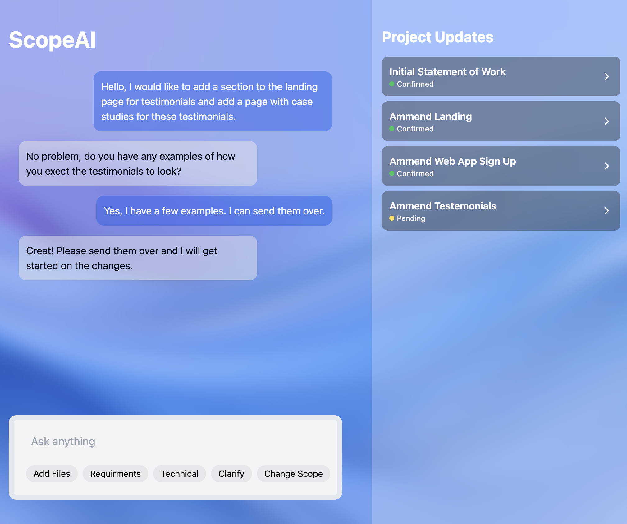 ScopeAI - AI-Powered Assistant for Consultants